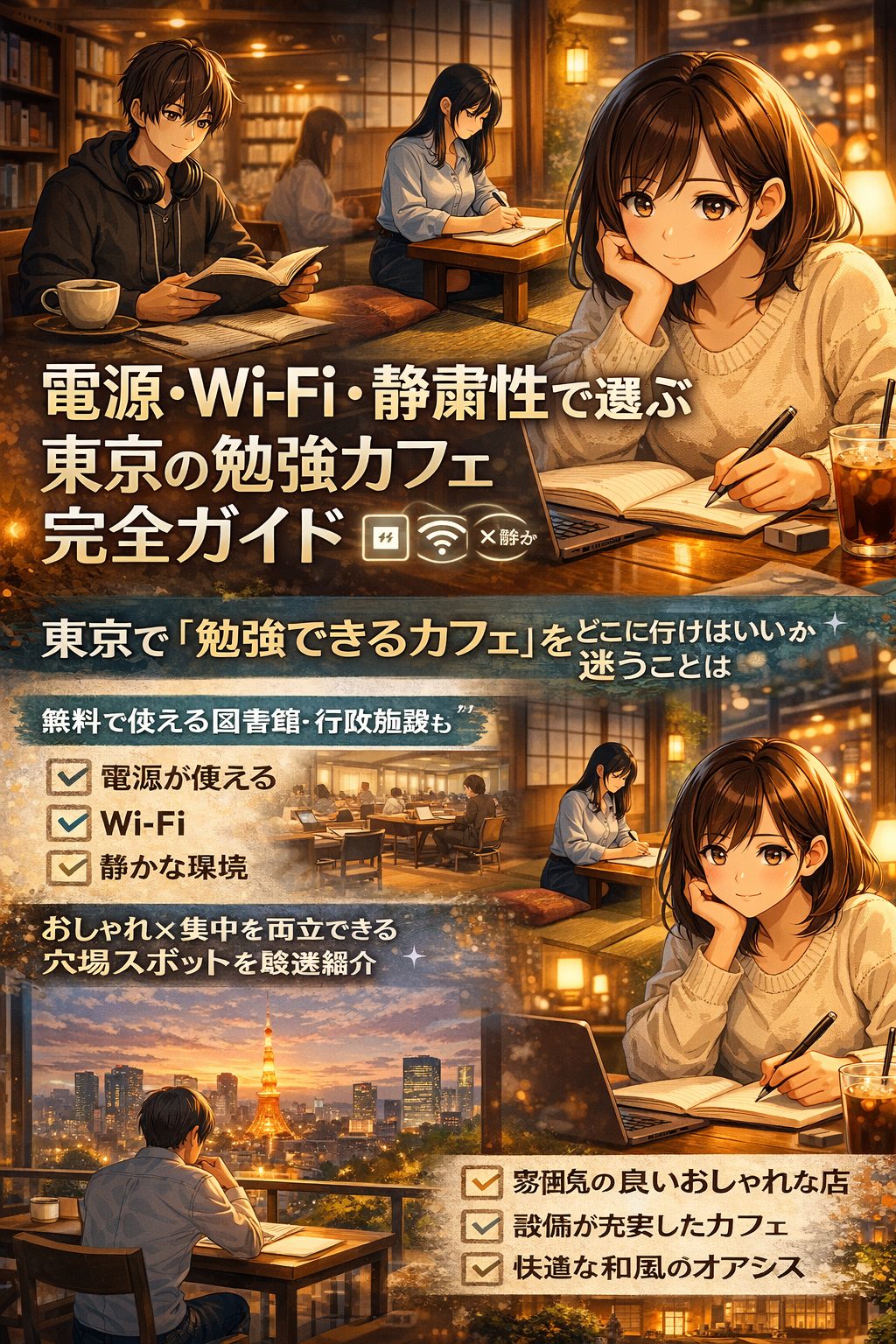 東京 勉強カフェ完全ガイド｜穴場・無料・おしゃれ厳選 | EduCraftDock